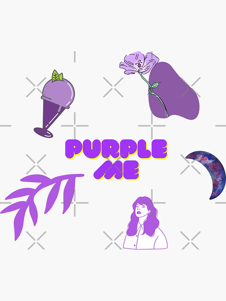 "purple me sticker" Sticker for Sale by Aestheticmelt | Redbubble