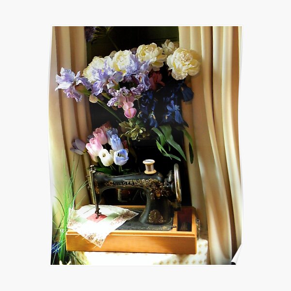 "Yesterday's Singer Sewing Machine" Poster by sandysartstudio | Redbubble