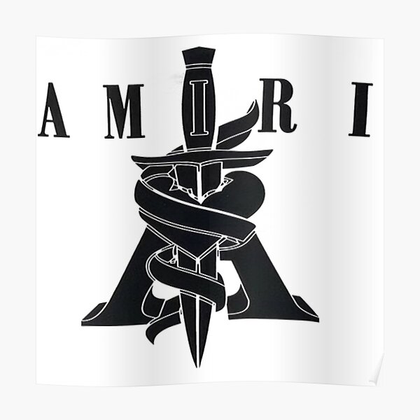"AMIRI" Poster for Sale by Ily18desings | Redbubble