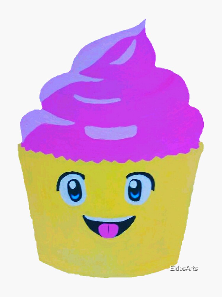 "Cuppy the Cupcake" Sticker for Sale by EidosArts | Redbubble