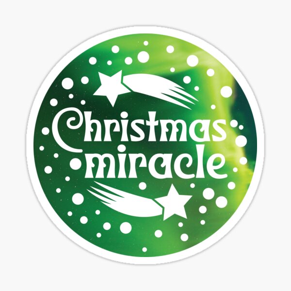 "Christmas miracle" Sticker for Sale by mintandbeer | Redbubble