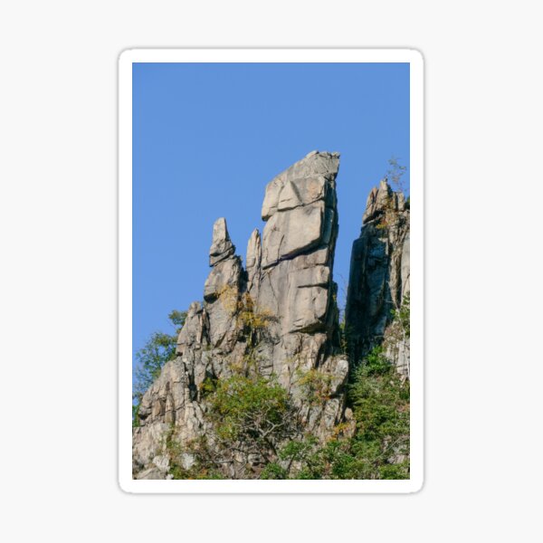 "Bodetal, rock, cliff, cliff, Thale, Harz, Germany, autumn" Sticker by ...