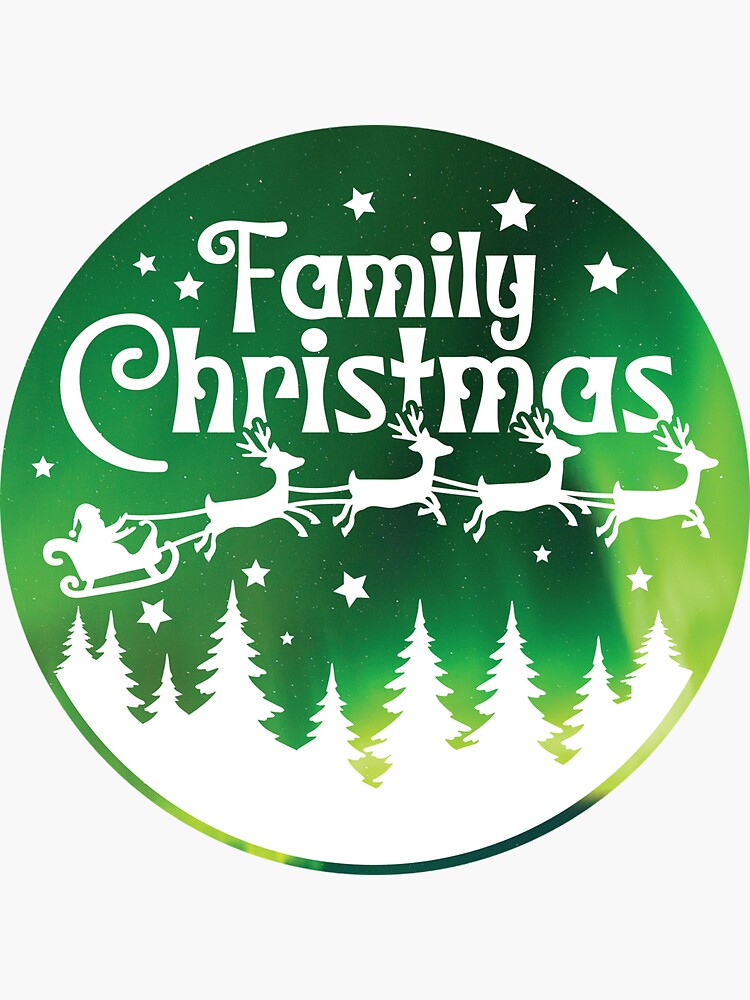 "Family Christmas" Sticker for Sale by mintandbeer | Redbubble