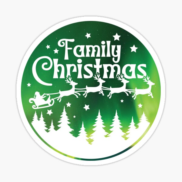 "Family Christmas" Sticker for Sale by mintandbeer | Redbubble