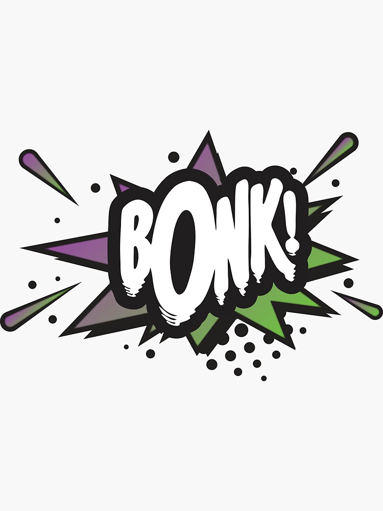 "Bonk Comic text style" Sticker for Sale by RedbubblesTrend | Redbubble
