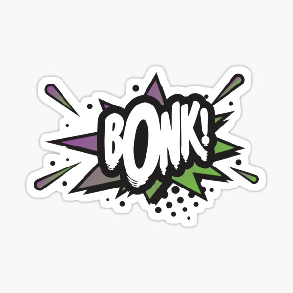 "Bonk Comic text style" Sticker for Sale by RedbubblesTrend | Redbubble