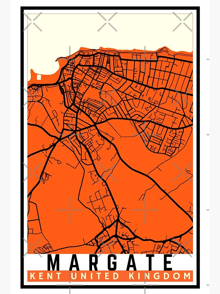 "Margate City Map, UK City" Art Board Print for Sale by Ermland-LabeL ...