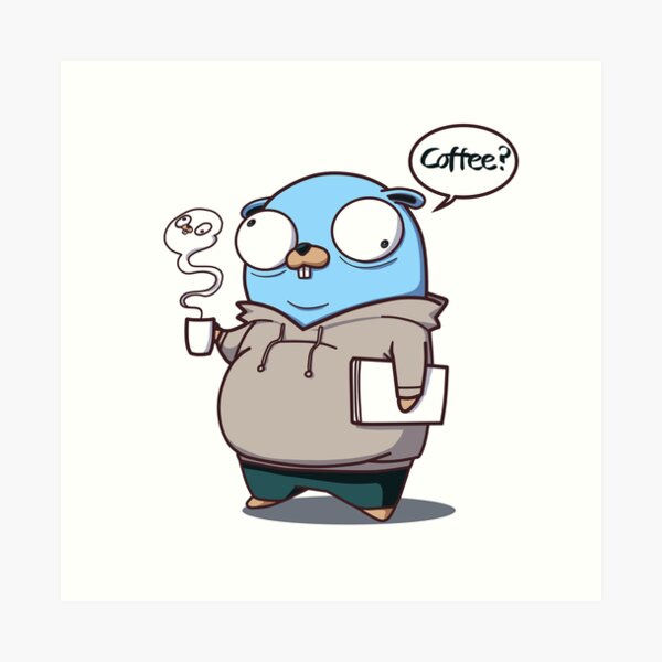 "Golang Gopher Developer and His Soul" Art Print for Sale by clgtart ...