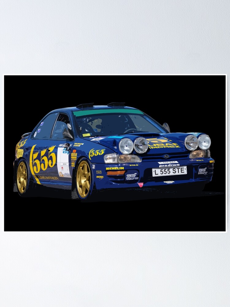 "Subaru Impreza 555 Rally Car" Poster for Sale by radestilo | Redbubble