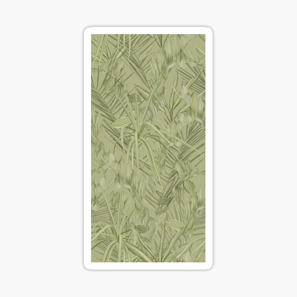 " Sage-green foliage pattern on a green background" Sticker for Sale by ...