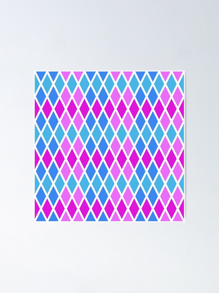 "Trans Blue Pink Diamond Geometric Pride Design" Poster for Sale by ...