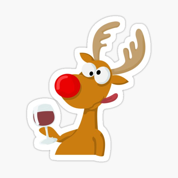 "Drunken Rudolf" Sticker by 20six | Redbubble