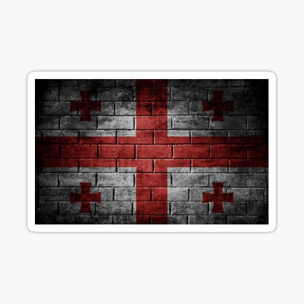 "Brick wall texture with flag" Sticker for Sale by gmstockstudio ...