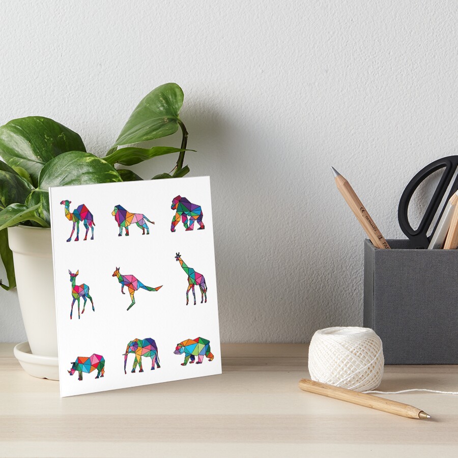 "Art Of Zoo Stickers Pack, Zoo Animals Multi Stickers, Zoo Art" Poster ...