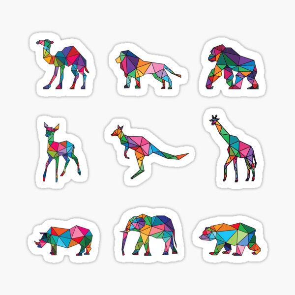 Sticker « Art Of Zoo Stickers Pack, Zoo Animals Multi Stickers, Zoo Art ...