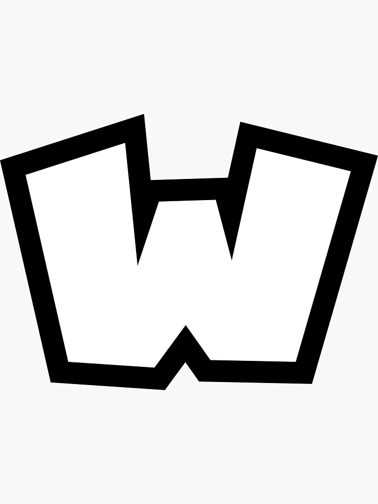"graffiti blocky W font" Sticker for Sale by Paulus-DB | Redbubble