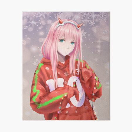 "Christmas Zero Two Darling In The Franxx" Art Board Print by khanhnh ...
