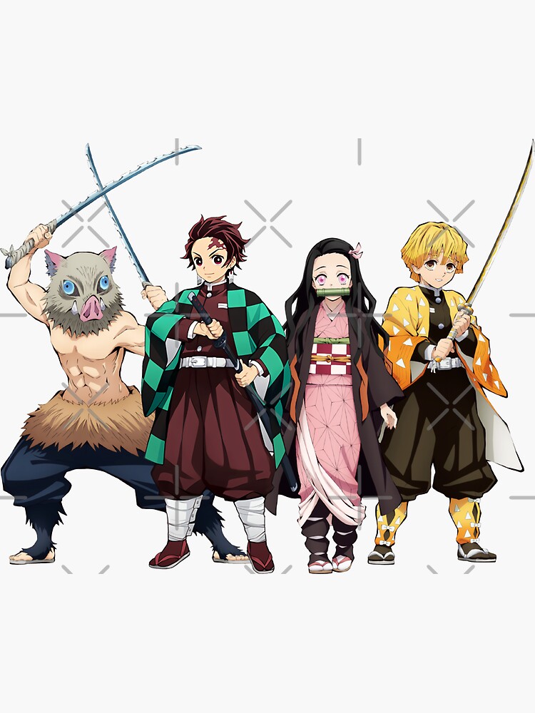 "Demon Slayer Group" Sticker for Sale by CookieStyle | Redbubble