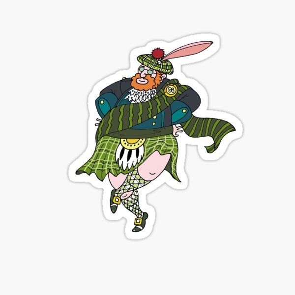 "Dancing Scot" Sticker by BalbinaStudio | Redbubble