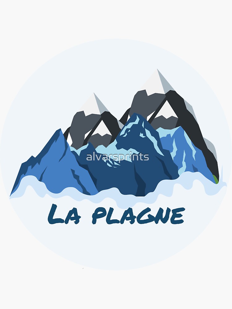 "La plagne Ski" Sticker by alvarsprints | Redbubble
