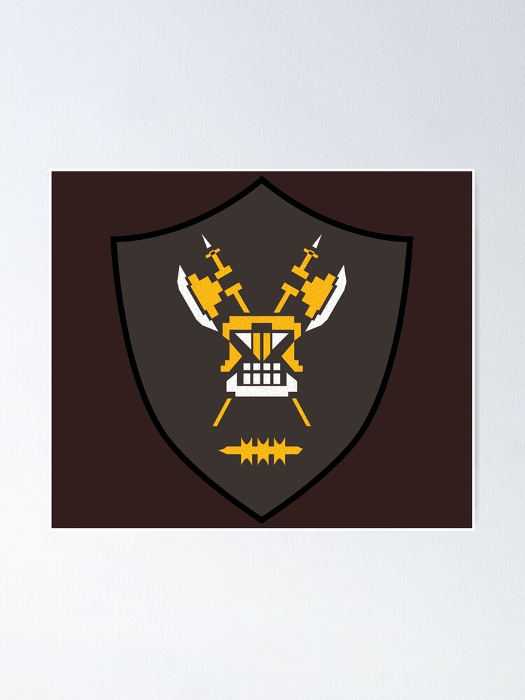 "Dwarven Carta Heraldry - Dragon Age Geometric Art" Poster for Sale by ...