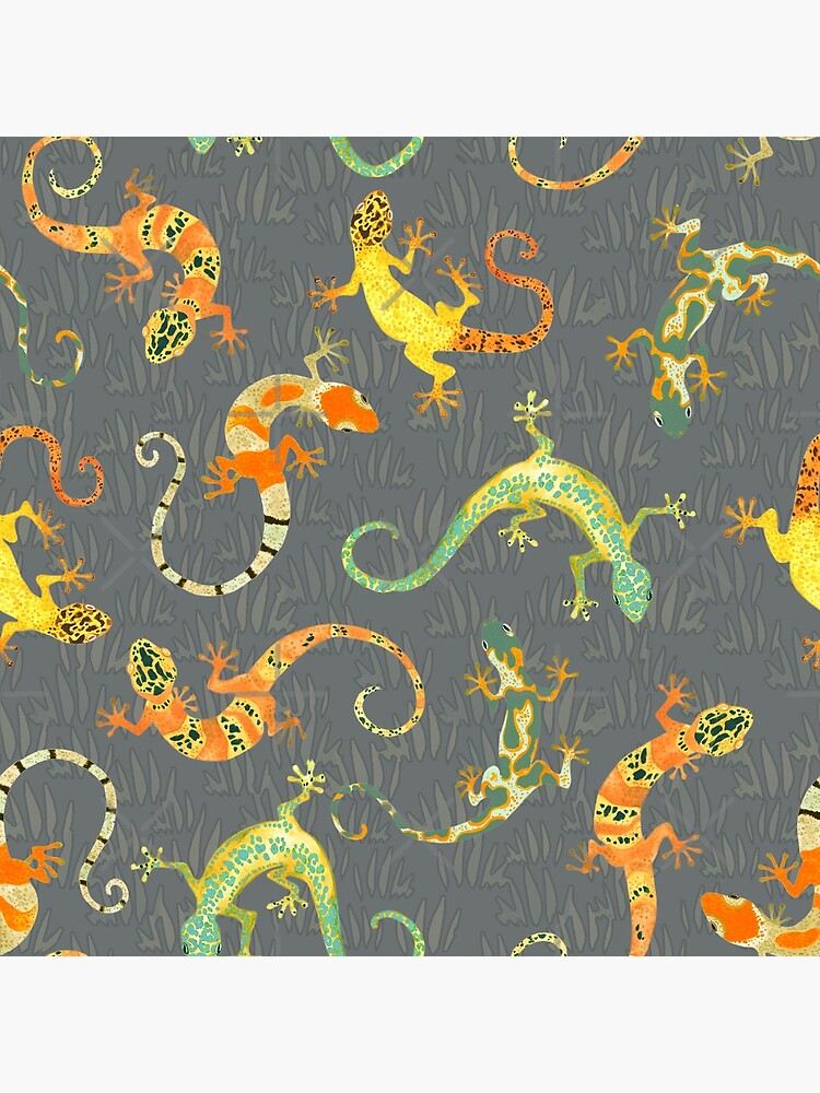 "Funky reptiles, lizard and gecko design " Poster by FineLineDesign3 ...