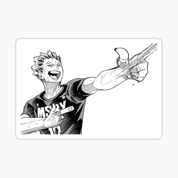 "Haikyuu Manga Panel Bokuto" Sticker for Sale by aryryki-art | Redbubble