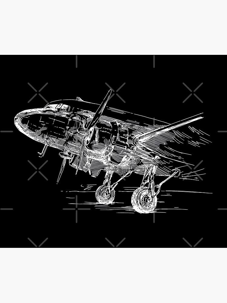 "Douglas C-47 Skytrain Drawing" Poster by magazinecombate | Redbubble