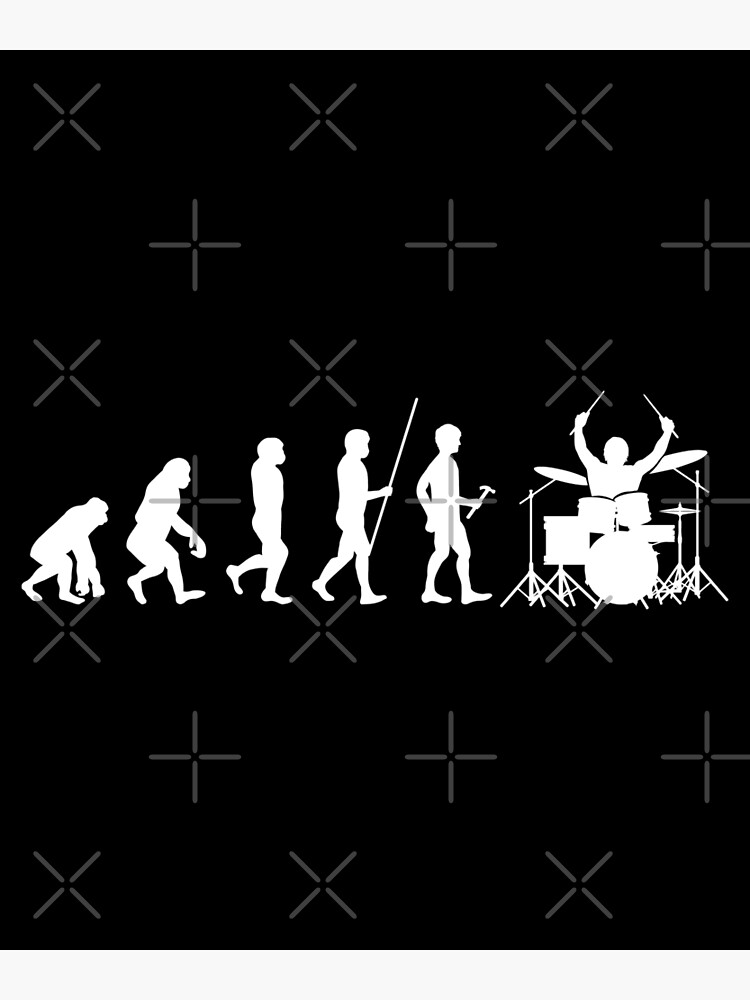 "Human Evolution Drummer design" Poster for Sale by theodoros20 | Redbubble