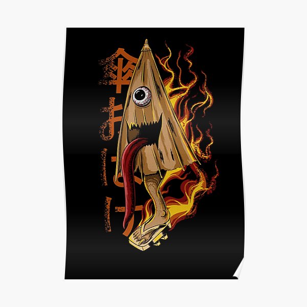 "Kasa-obake Japanese" Poster for Sale by Nekogama | Redbubble