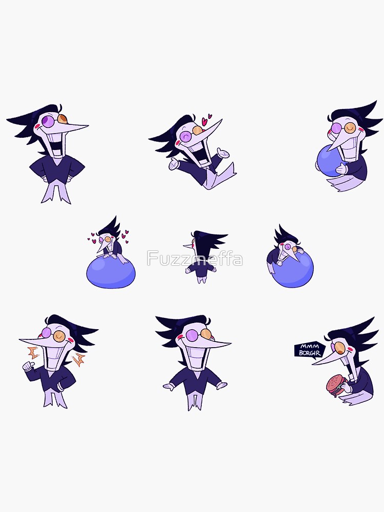 "Spamton set 2" Sticker for Sale by Fuzzmeffa | Redbubble