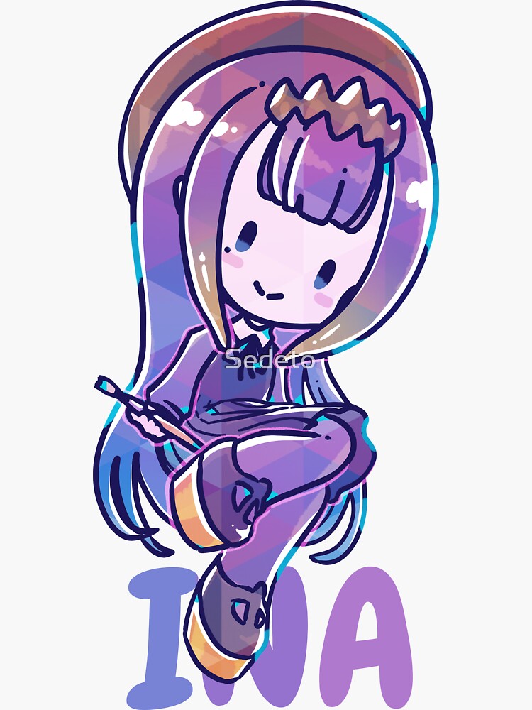 "Chibi Ina!" Sticker by Sedeto | Redbubble