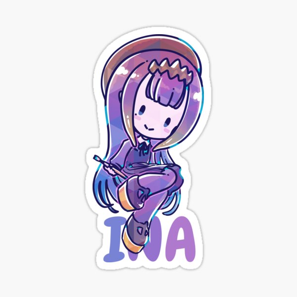 "Chibi Ina!" Sticker by Sedeto | Redbubble