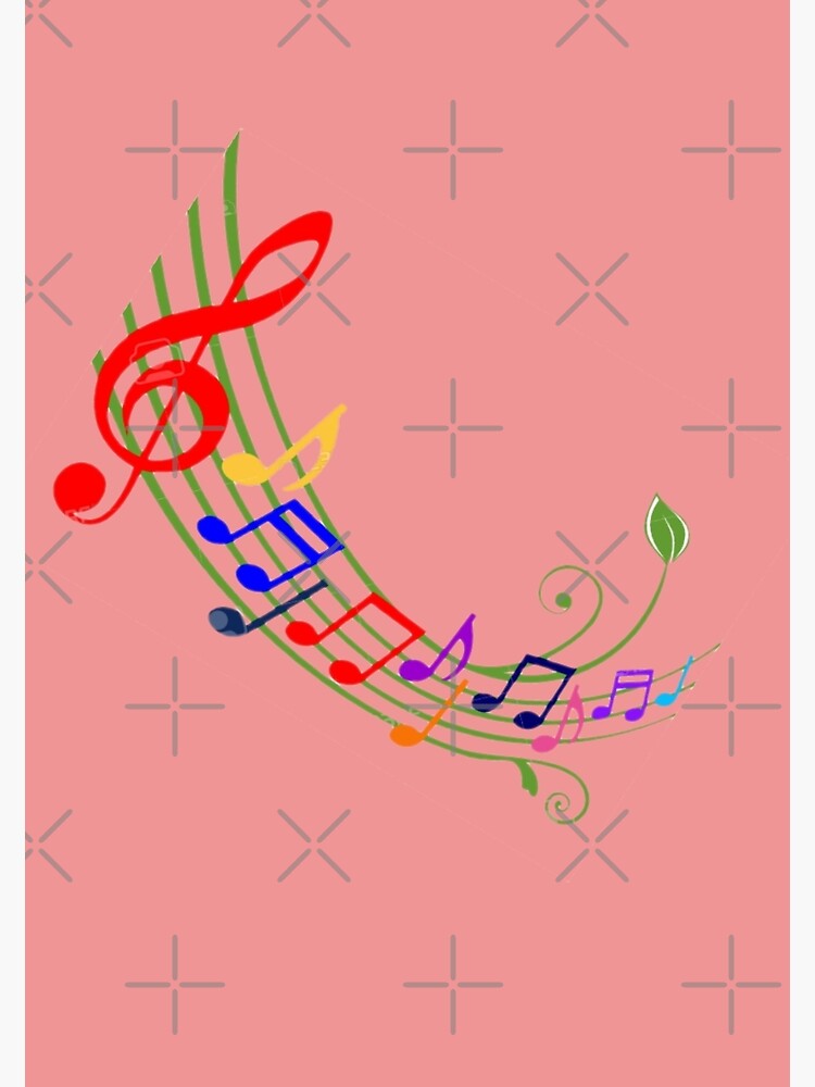 "rainbow musical notes" Poster for Sale by nigejohn | Redbubble