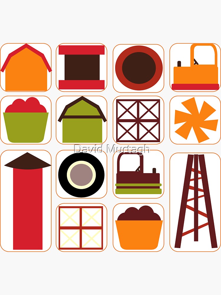 "Build Your Own Farm Stickers" Sticker for Sale by davidmurtagh | Redbubble