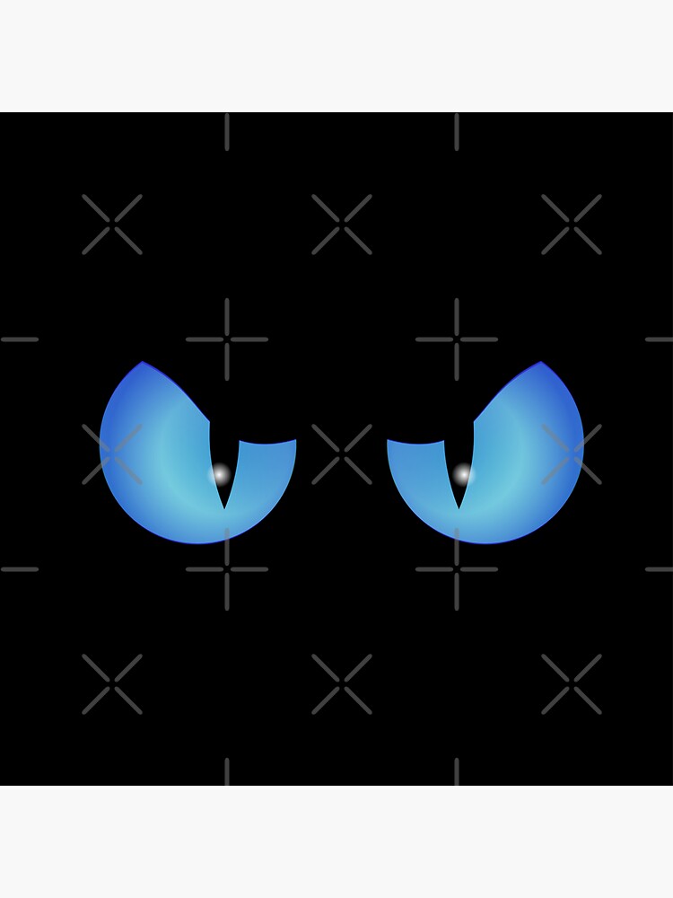 "Demon blue eyes in the dark" Sticker for Sale by BelitaArt | Redbubble