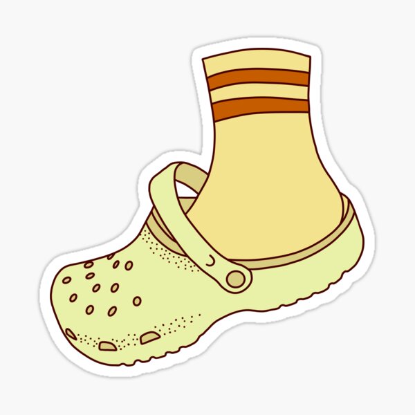 "Crocs and Socks" Sticker for Sale by artkid-eli | Redbubble