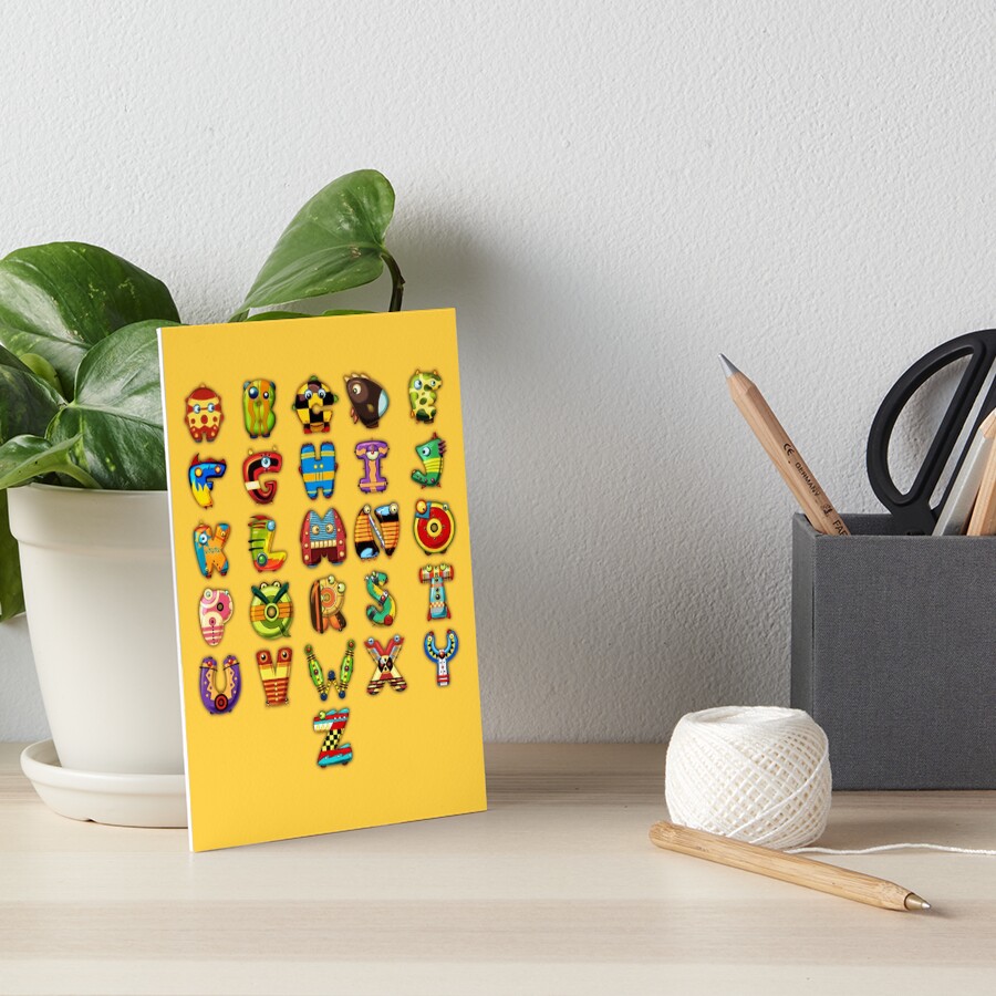 "Super Alphabet" Art Board Print by mikecressy | Redbubble