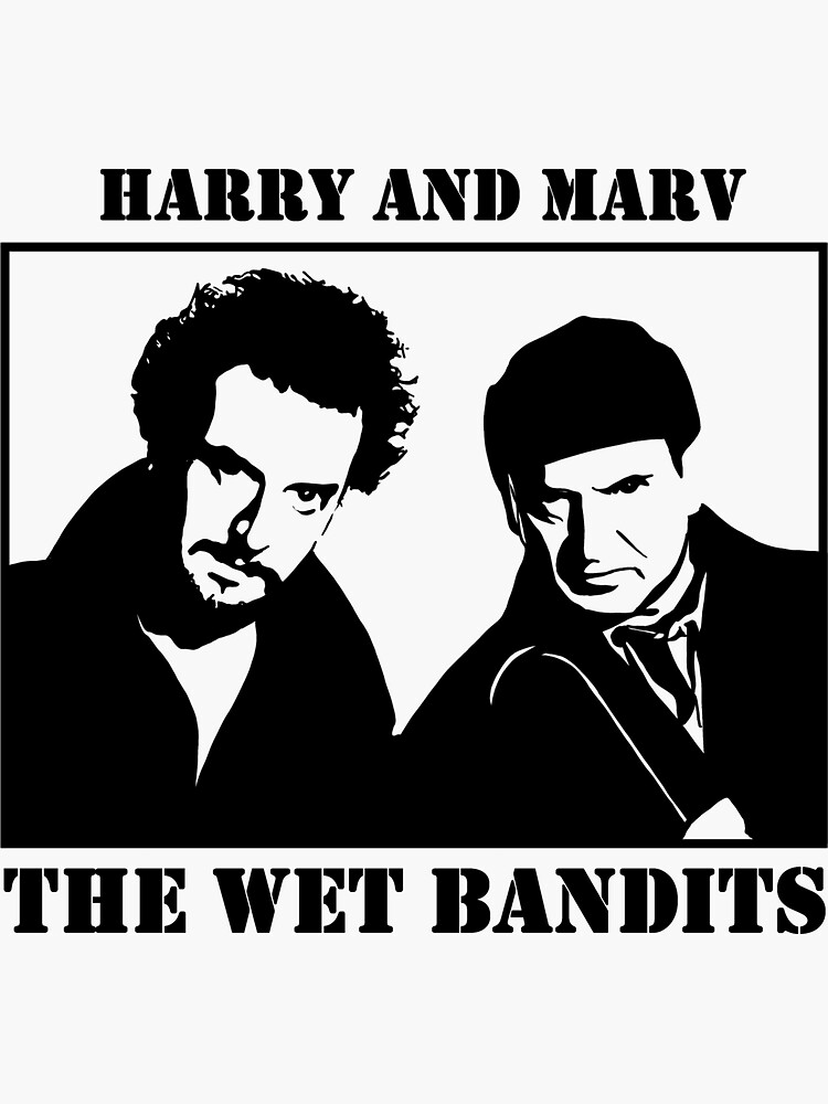 "Harry And Marv The Wet Bandits" Sticker for Sale by Gatgeth | Redbubble