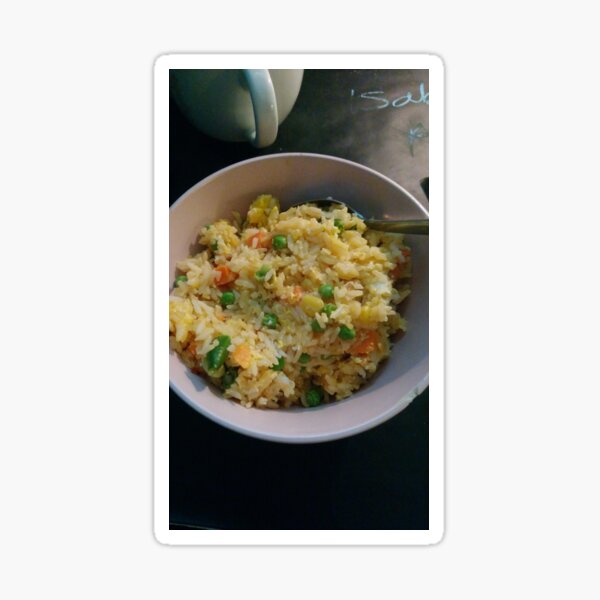 "chicken fried rice " Sticker by fill14sketchboo | Redbubble
