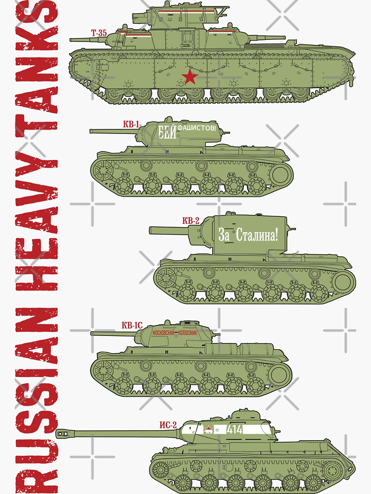 "For the tank lover. Heavy tanks of the USSR WW2" Sticker for Sale by ...