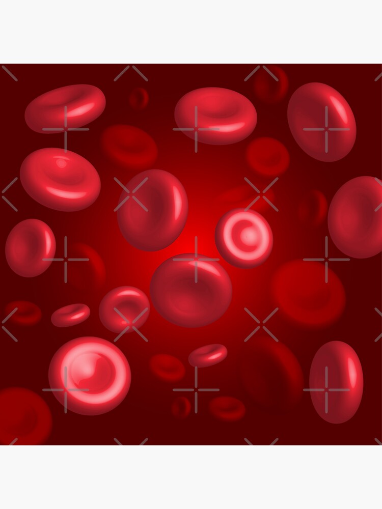 "Red blood cells" Sticker for Sale by BelitaArt | Redbubble