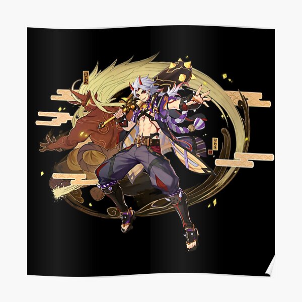 "Genshin Impact Arataki Itto" Poster by Omagatoki | Redbubble