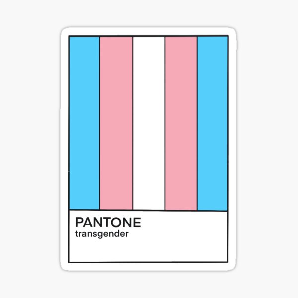 "Transgender Pantone Swatch" Sticker for Sale by natsuxgray | Redbubble