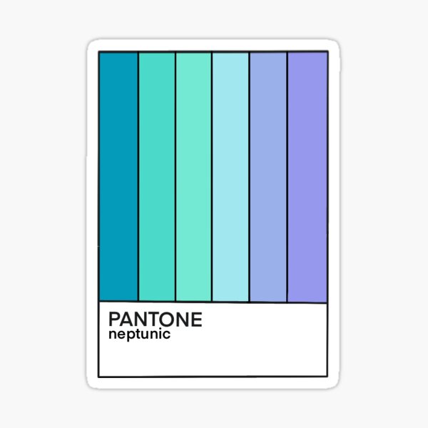 "Neptunic Pantone Swatch" Sticker for Sale by natsuxgray | Redbubble