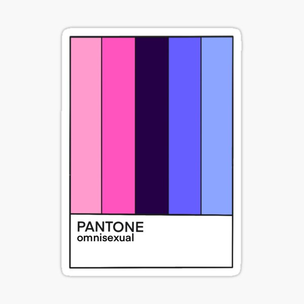 "Omnisexual Pantone Swatch" Sticker for Sale by natsuxgray | Redbubble