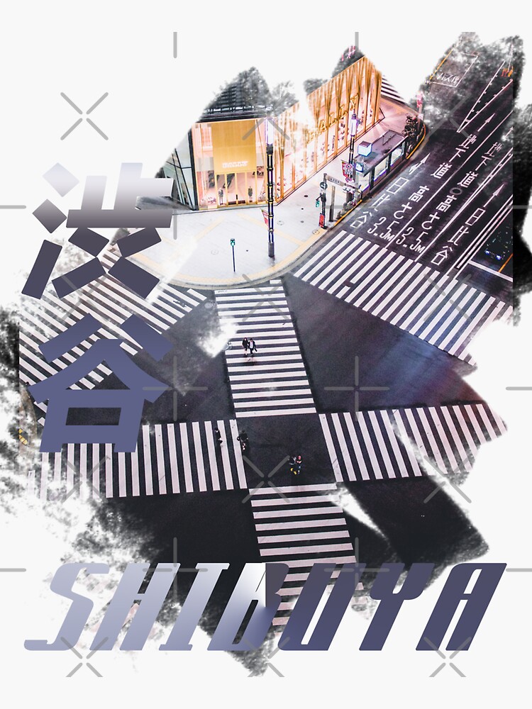 "Shibuya Crossing" Sticker for Sale by newscape | Redbubble