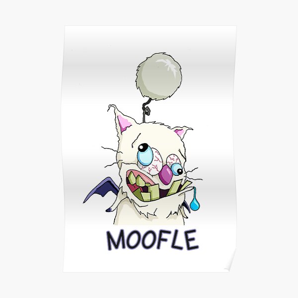 "Moofle the Moogle!" Poster by Furr-End-ly-Art | Redbubble