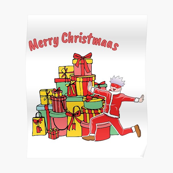 Póster «Jujutsu Kaisen Gojo Satoru Navidad» de THEMADBRUSH | Redbubble