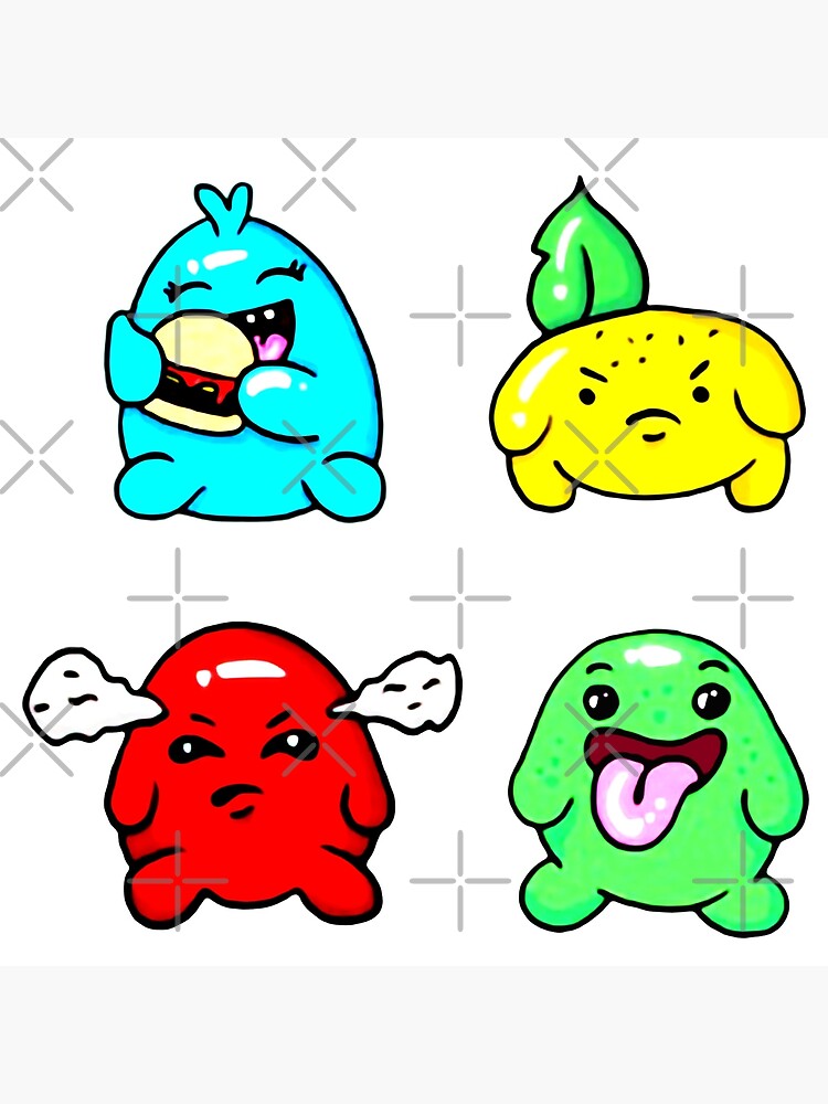 "Moriah Elizabeth Blob Sticker Pack x4 part one" Poster by kidzo ...